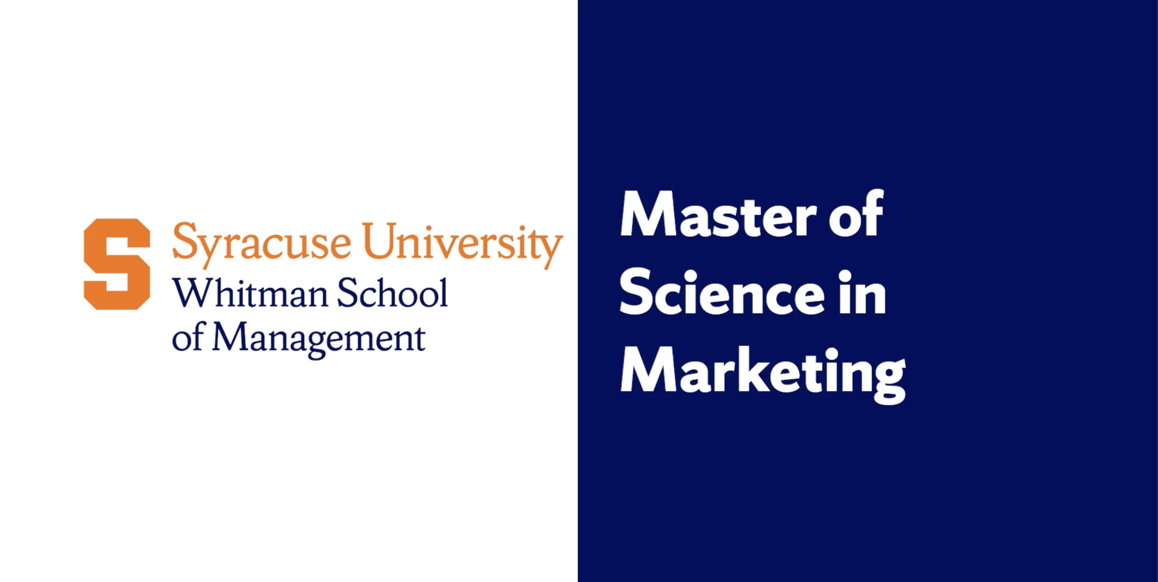 Whitman M.S. Marketing On-Campus Graduate Program - Syracuse University ...